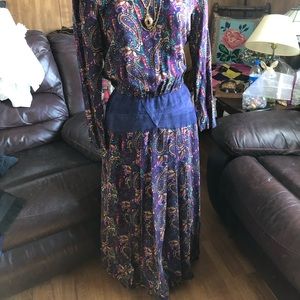 karin stevens | Dresses | Karin Stevens Vintage Paisley Suede Dress ...